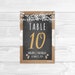 Chalk Burlap and Lace Wedding Table Numbers Template - DIY Table ...
