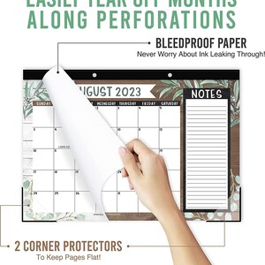 Farmhouse Large Desk Calendar 2023-2024 Calendar Desk Pad 18 Month ...