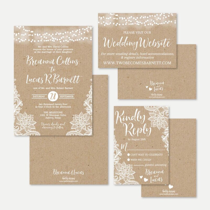 Lace Invitation - Etsy