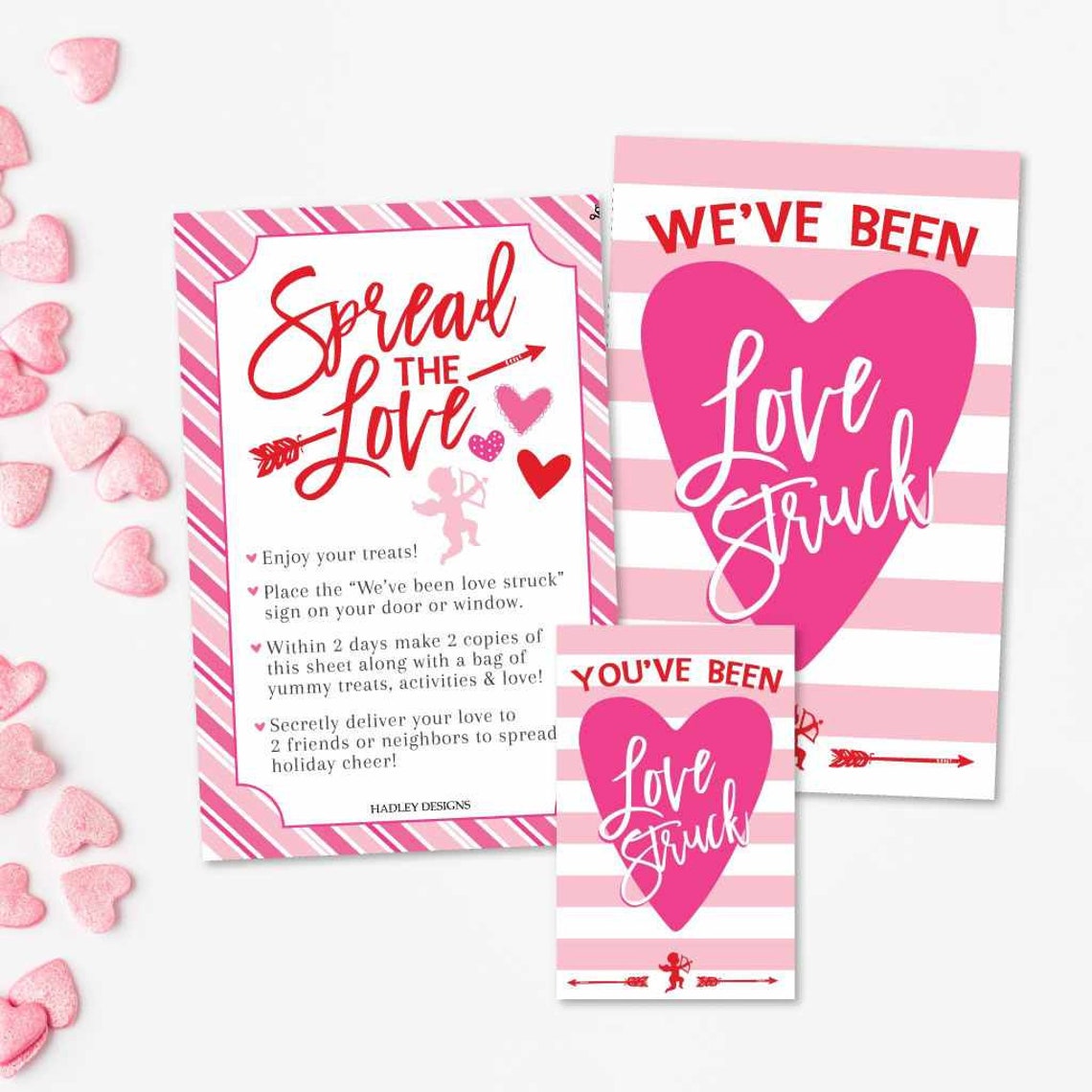 Valentine's Day Love Struck Template - You've Been Love Struck Game ...