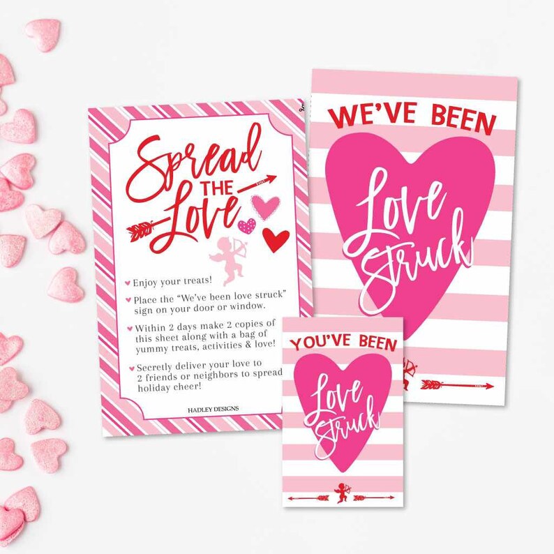 Valentine's Day Love Struck Template You've Been - Etsy