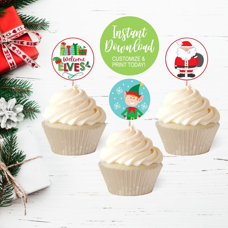 Elf Cupcake Topper - Etsy