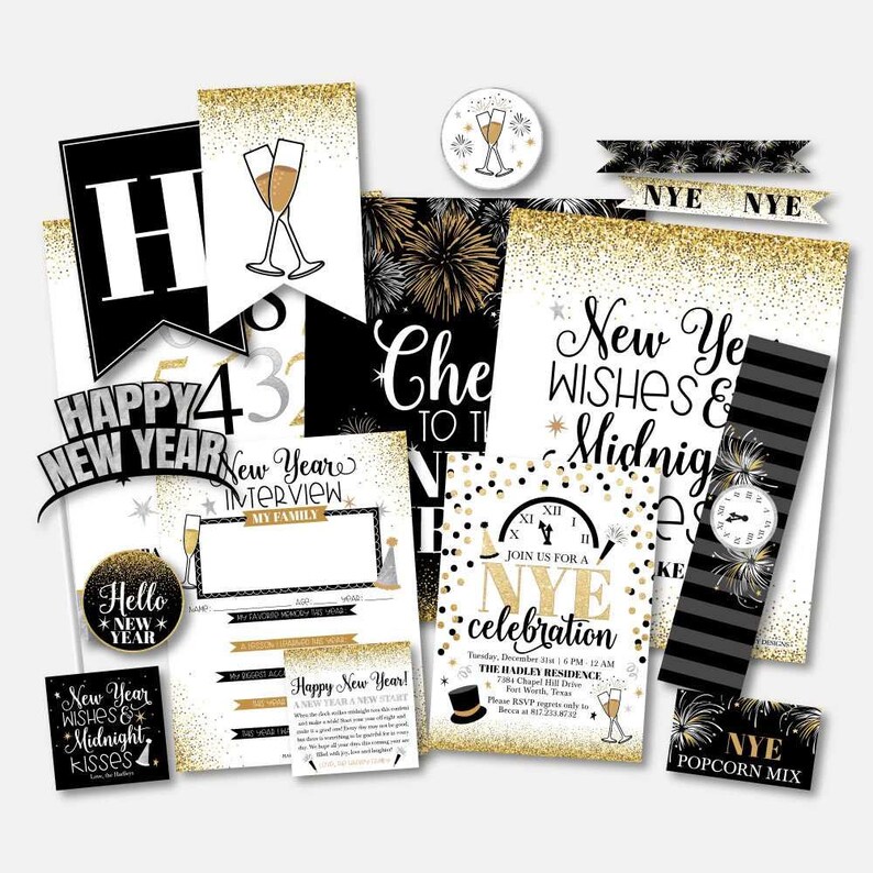 New Years Eve Party Complete Package Template New Years Eve | Etsy
