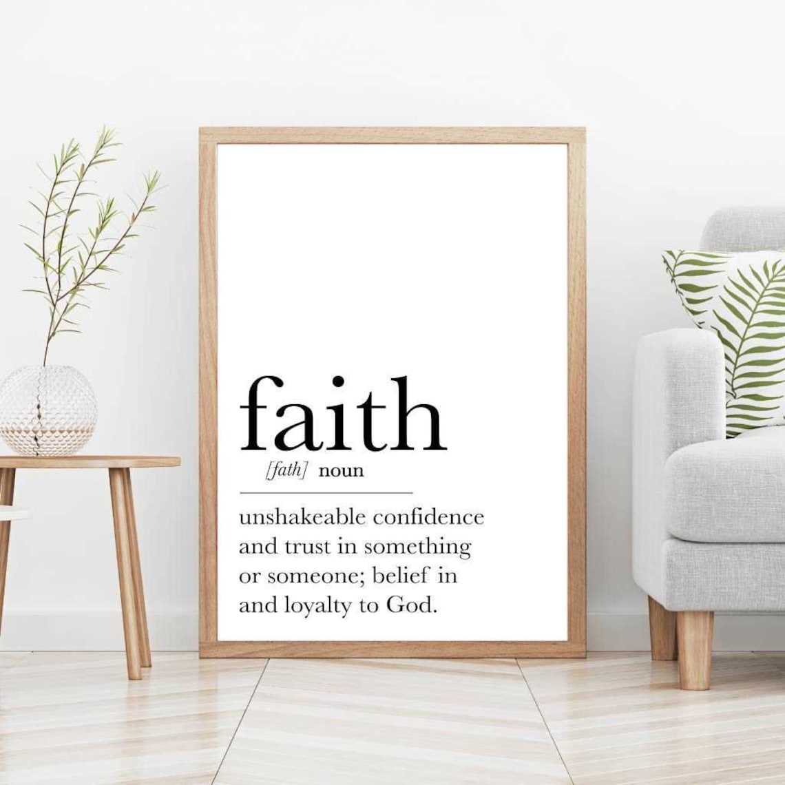 Faith Definition Wall Art Template Faith Definition - Etsy