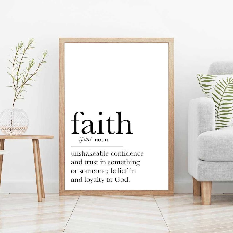 Faith Definition Wall Art Template Faith Definition - Etsy