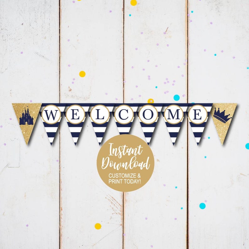 DIY Printable Banner Editable Banner Template DIY Pennant - Etsy