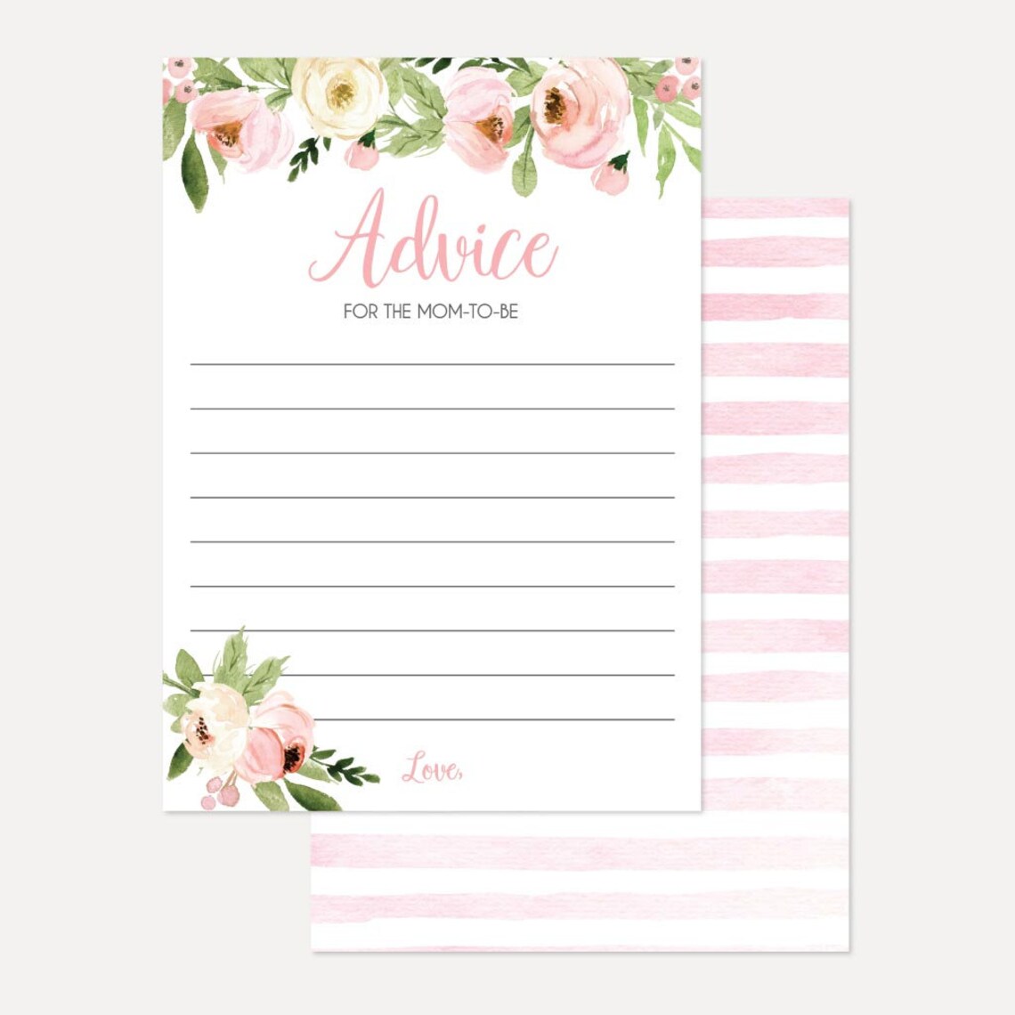 Advice for New Parents Advice Card Template Advice Card - Etsy