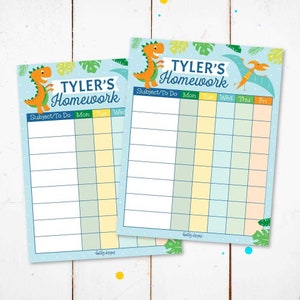 Weekly Chart for Kids Printable Goal Planner Printable Goal - Etsy