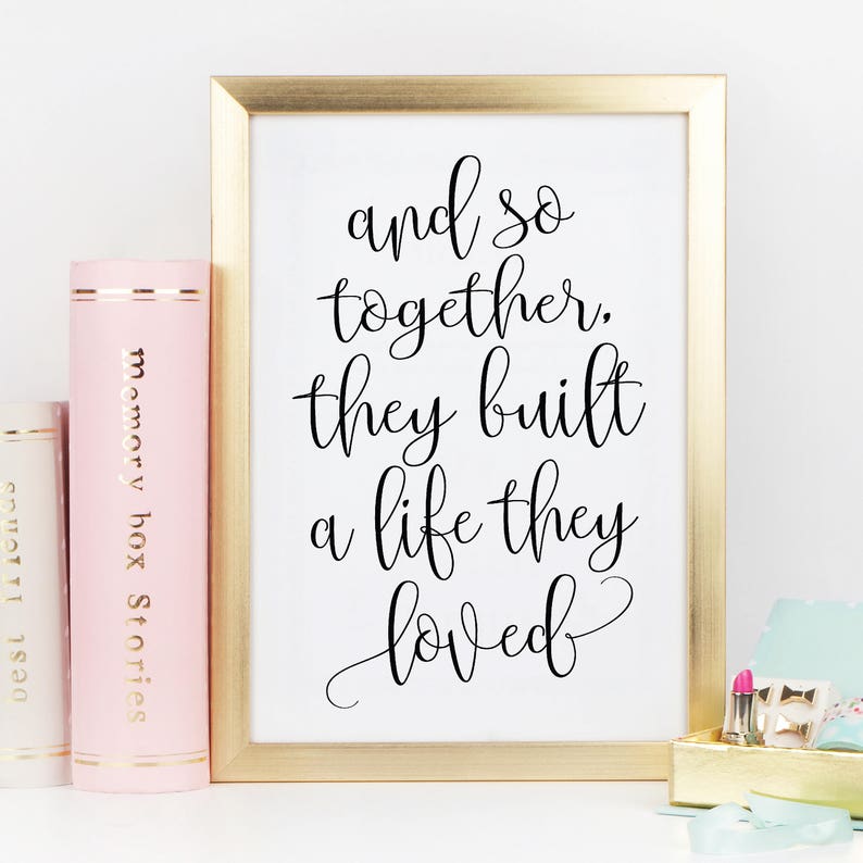 Calligraphy Printable Bedroom Wall Signs Wall Decor Quotes | Etsy