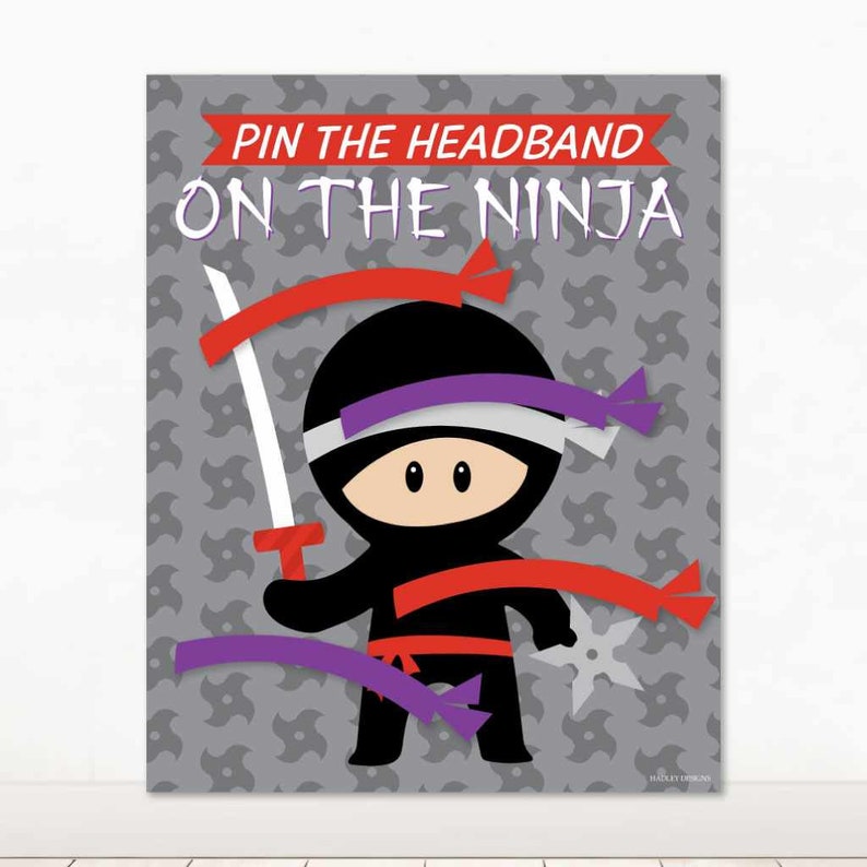Pin the Headband on the Ninja Game Template - Pin the Headband on the ...