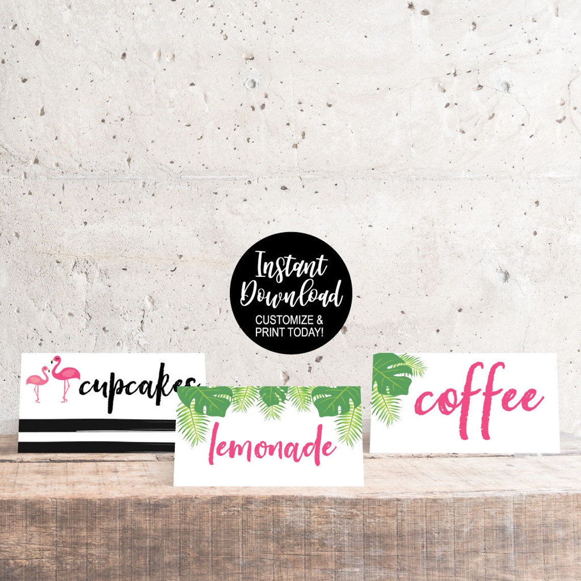 Printable Food Tent Cards, Food Tent Labels Editable, Printable Food ...