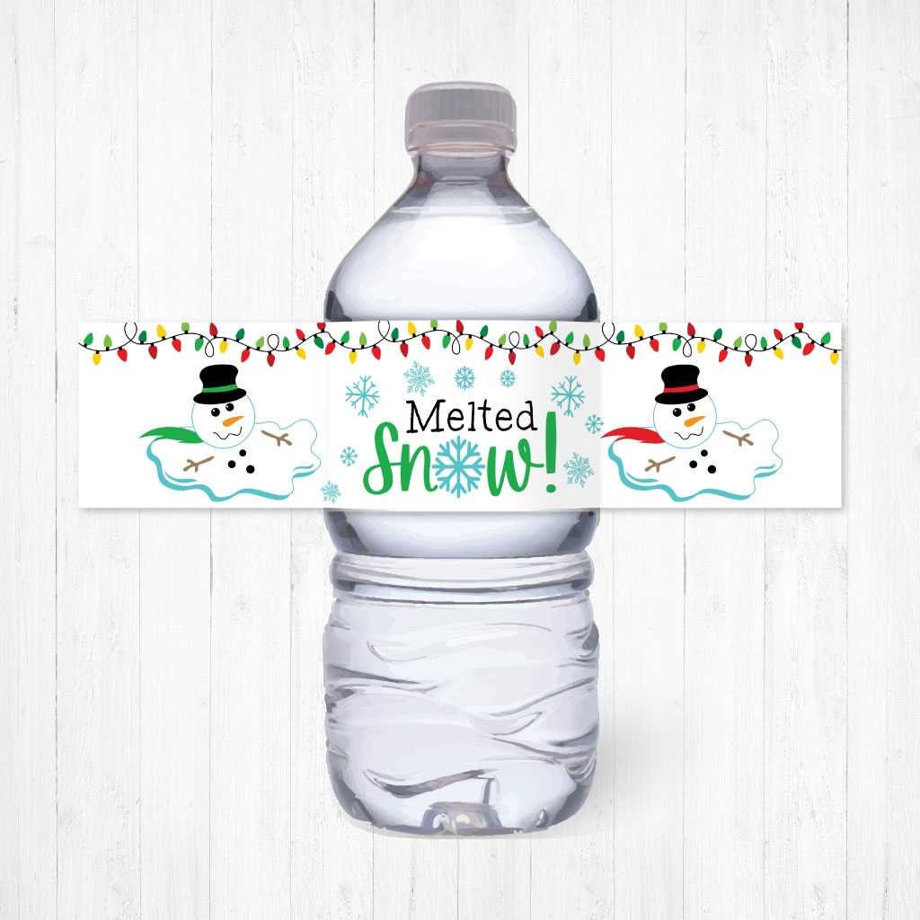 Water Bottle Wrapper Template Christmas Water Bottle Labels - Etsy