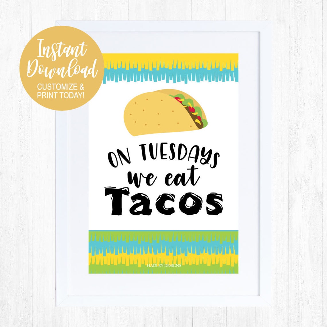 Printable Taco Bar Mini Sign Templates 3 Editable Mexican - Etsy