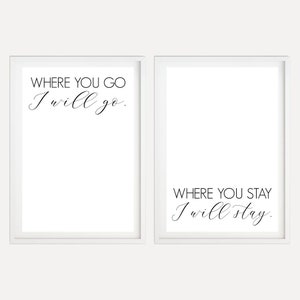 Where You Go I Will Go Home Decor Sign Template Wall Art - Etsy
