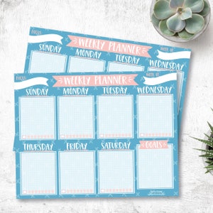 Weekly Planner Template, 8.5 X 11 Planner Pages, 8.5 X 11 Planner ...