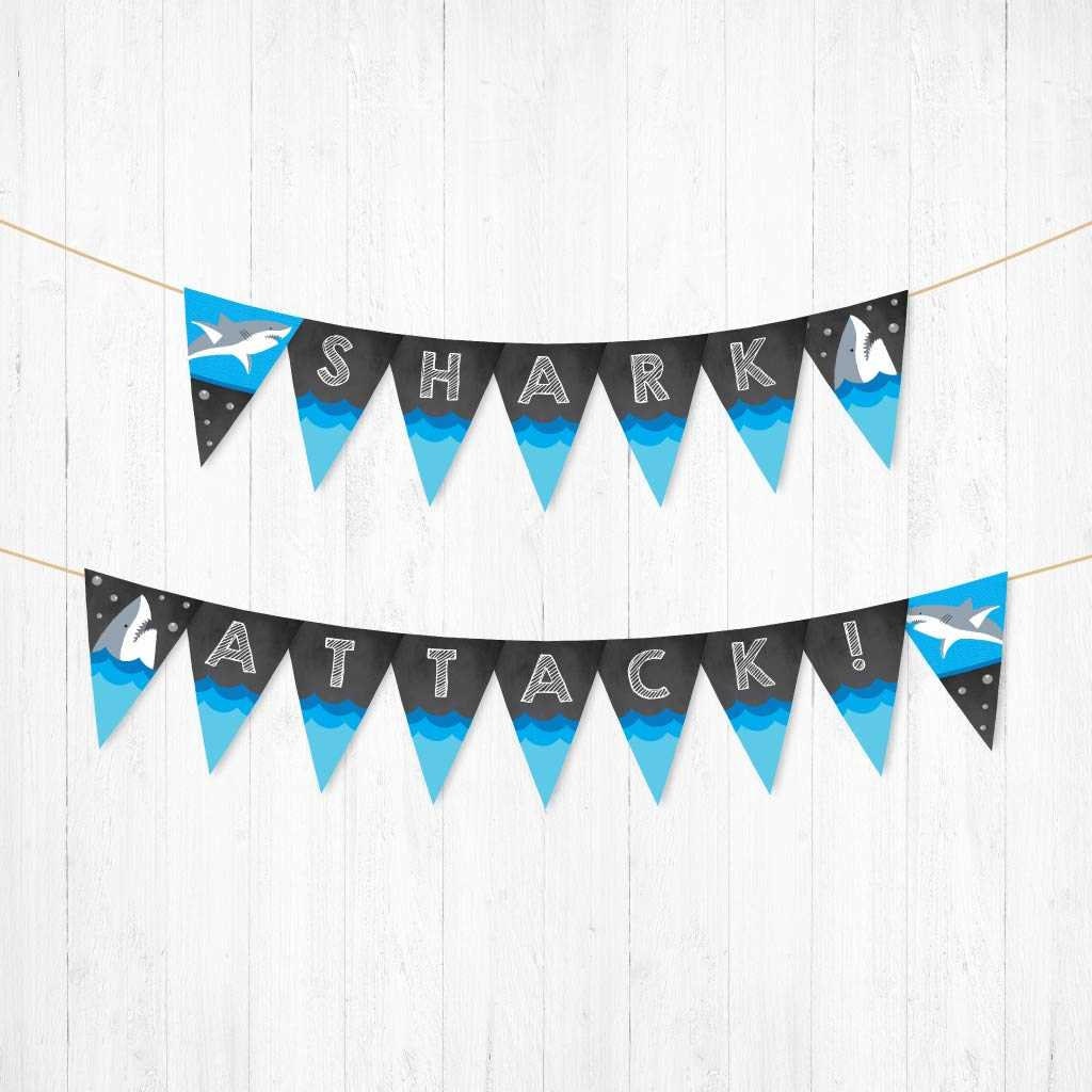 Baby Shark Kids Party Banner Template Baby Shark Banner - Etsy