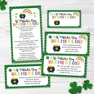 St. Patrick's Day Scavenger Hunt Template - Scavenger Hunt Party Favor ...