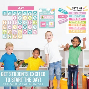Galaxy Classroom Decoration Outer Space Classroom Calendar Set - 87 ...