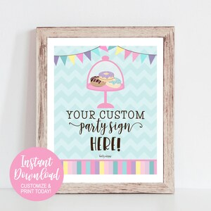 Customize Party Sign, Birthday Poster, Printable Poster, Custom Party ...