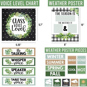 Farmhouse Classroom Calendar Set Bulletin Board Sets for Teachers ...