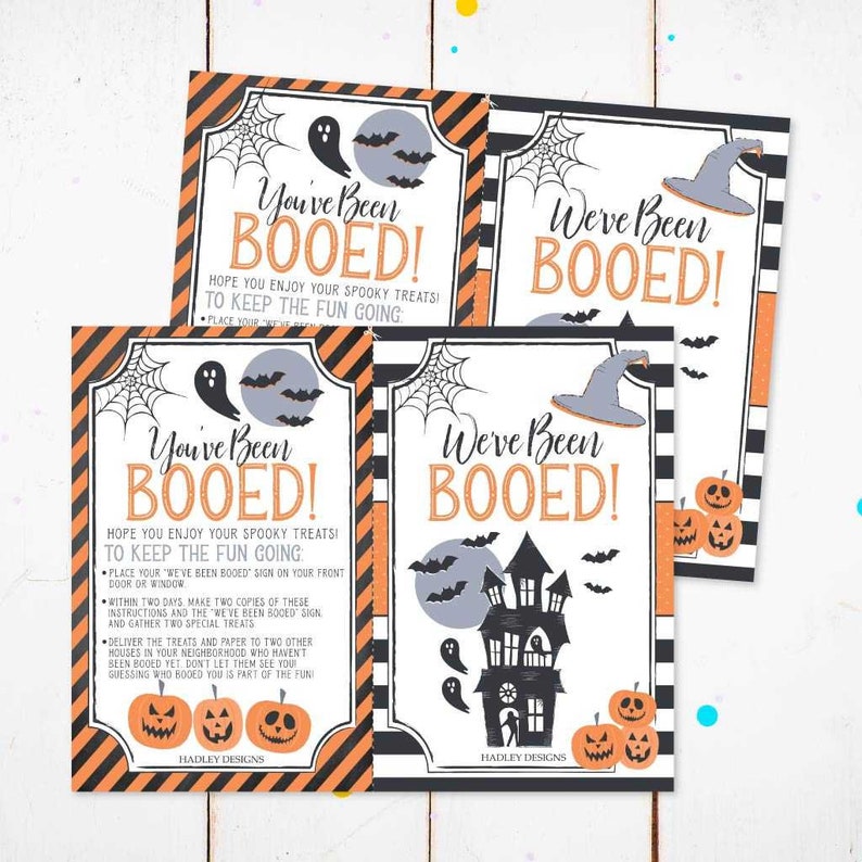 Halloween You've Been Booed Game Template -you've Been Booed Printable ...