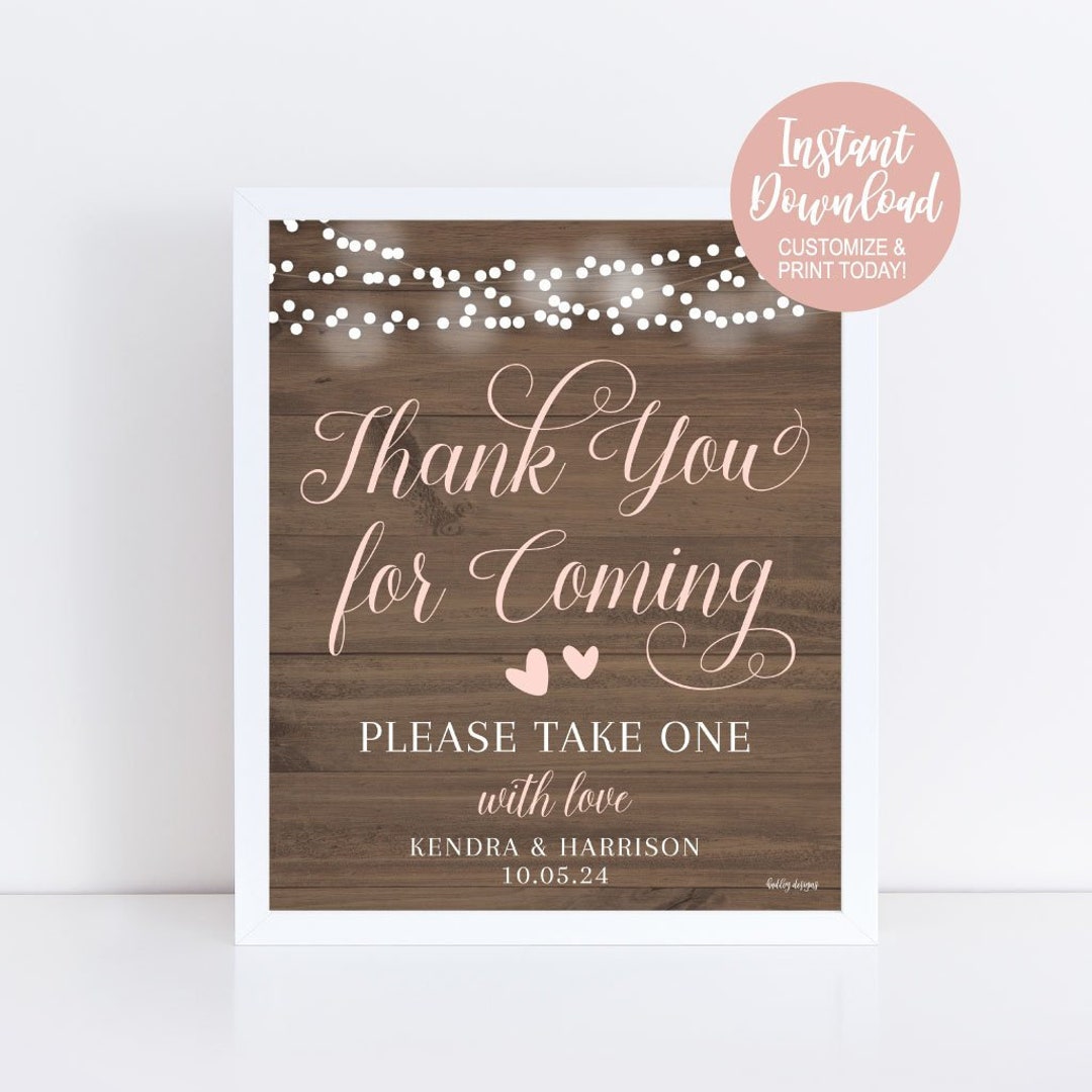 Favor Sign Template Printable Favor Sign Custom Favor Sign - Etsy