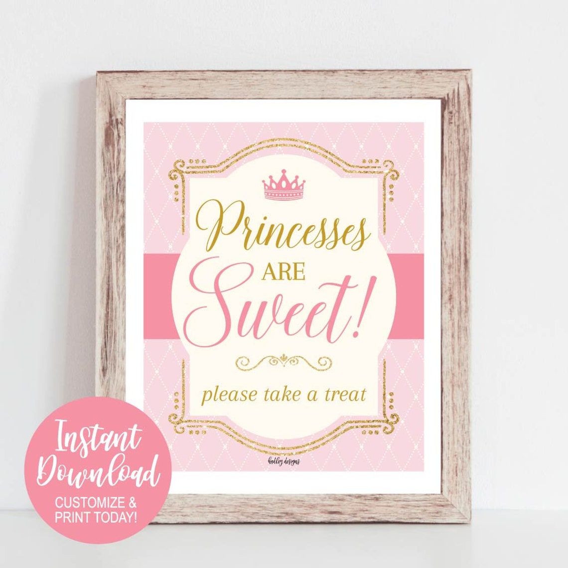 Princess Kid's Party Birthday Sign Birthday Party | Etsy