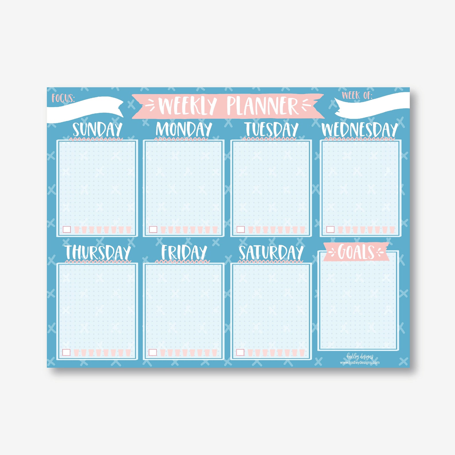 Weekly Planner Template 8.5 X 11 Planner Pages 8.5 X 11 - Etsy