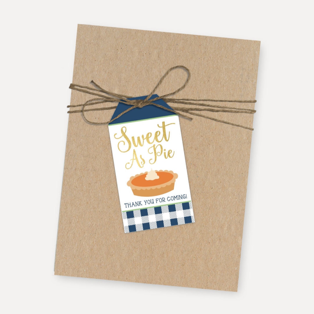 Printable Sweet as Pie Party Favor Tags, Customizable Pie Themed Party ...
