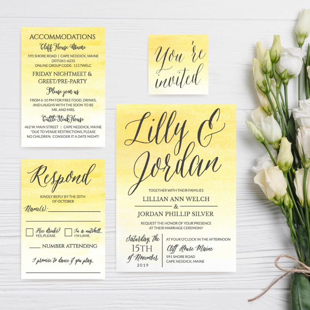 Printable Wedding Invitations Packages, Wedding Invitations Sets Cheap ...