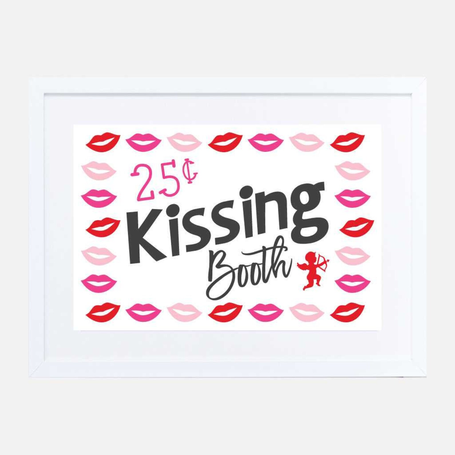 Valentine's Day Party Kissing Booth Sign Template - Kissing Booth Sign ...