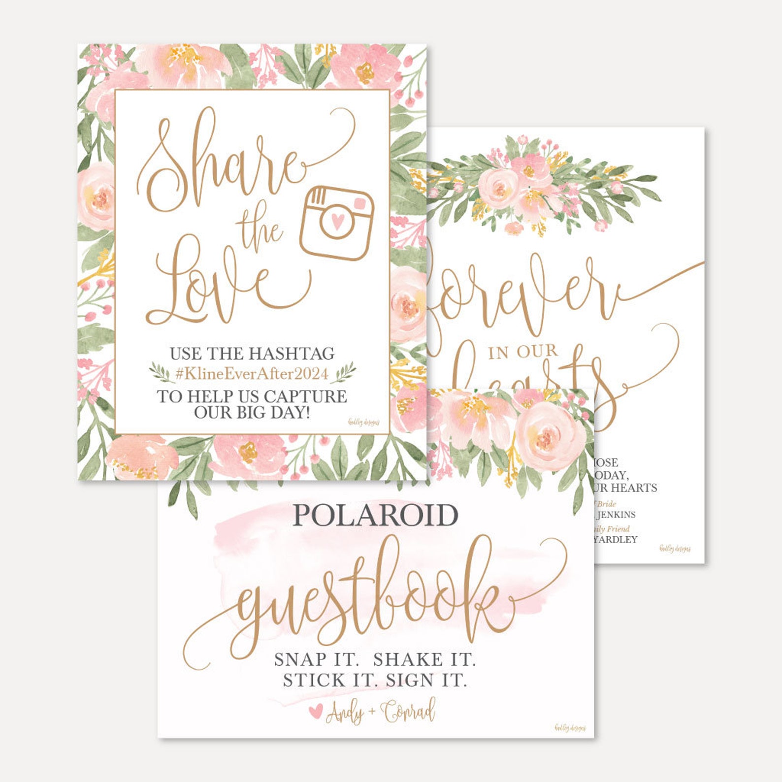 Wedding Signs Printable Bundle, Printable Wedding Sign Templates, Cheap ...