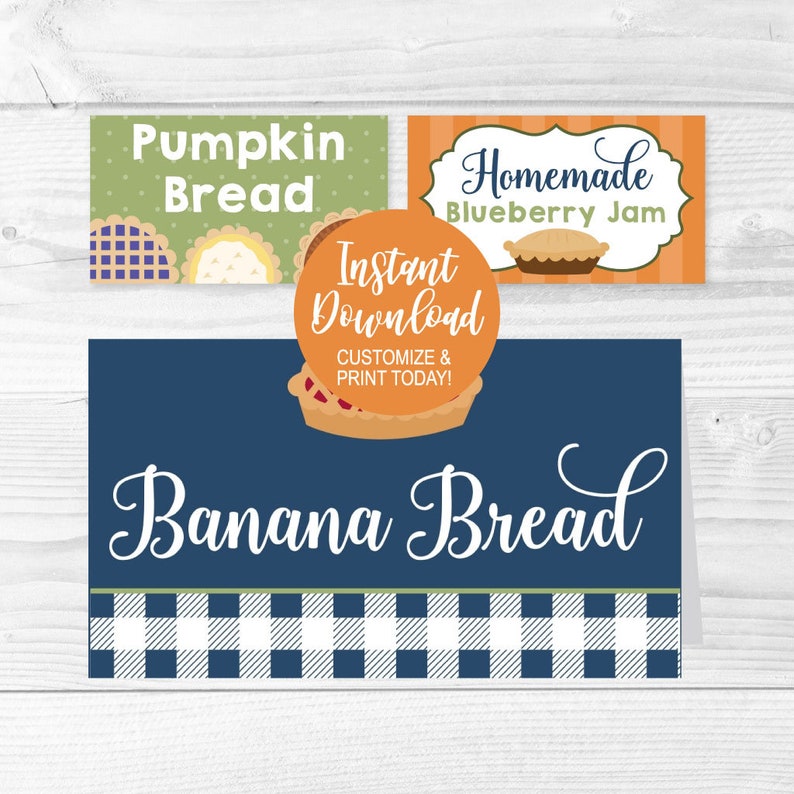 Editable Pie Tent Cards Printable Pie Competition Food Label | Etsy