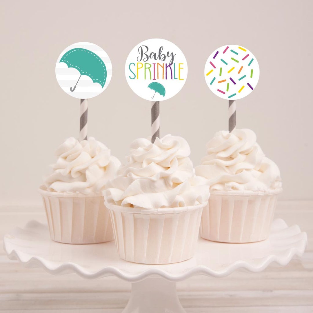Sprinkle Baby Shower Cupcake Toppers Template Baby Shower Cupcake ...