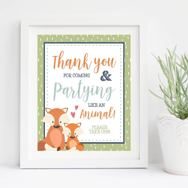 Fox Baby Shower Quote Sign Template - Personalized Sign, Baby Shower ...