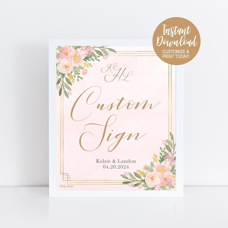 Editable Custom Sign Printable Custom Signs Create Your Own - Etsy
