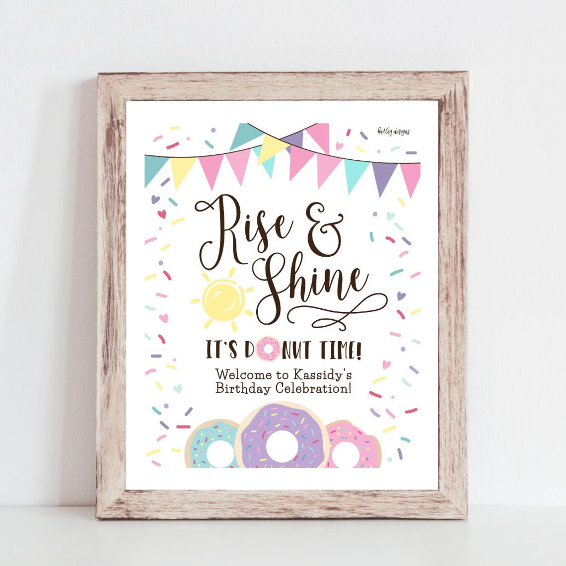 Donut Kids Party Welcome Sign Template Birthday Welcome - Etsy