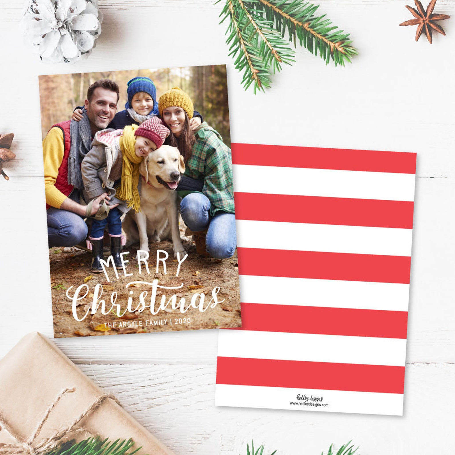 Merry Christmas 2 Christmas Card Template editable Christmas - Etsy