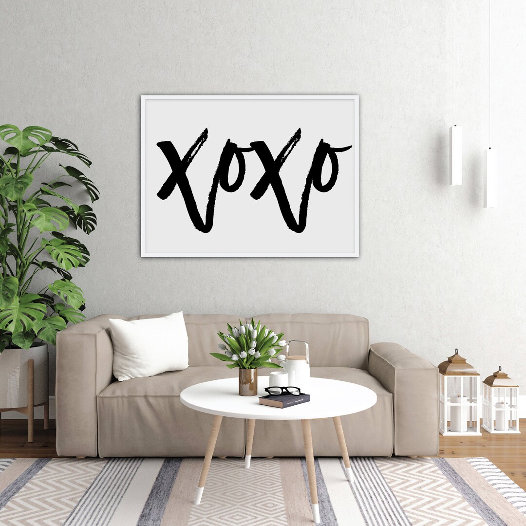 XOXO Printable, Hugs and Kisses, Minimalist Art Large, Digital Print ...