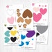 Valentine's Day Party Craft Heart Animals Template Valentine Craft ...