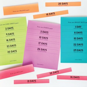 Birthday Countdown Sign and Paper Chain Printable, Kids Happy Birthday ...