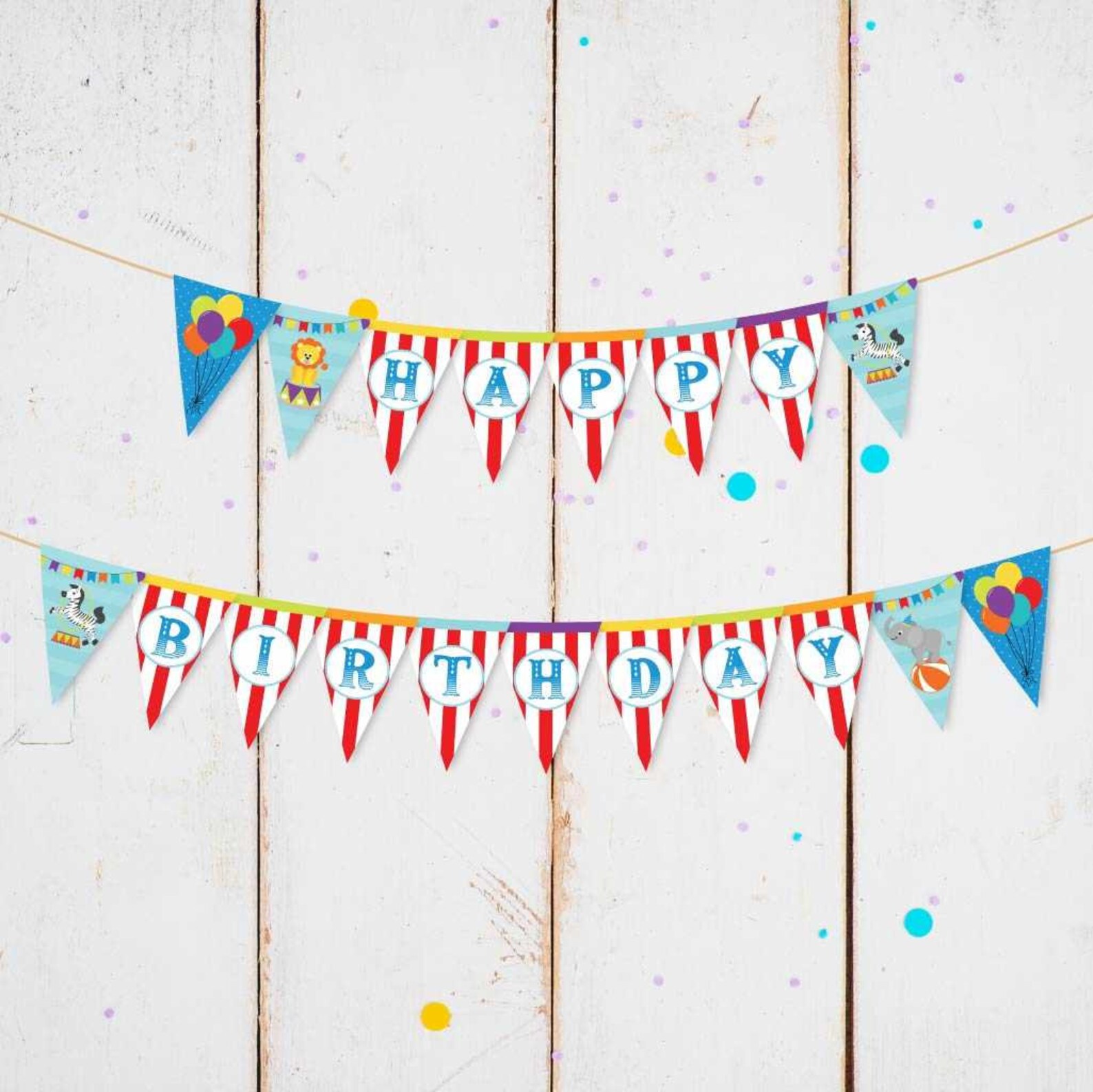 Carnival Kids Party Banner Template Printable Banner | Etsy