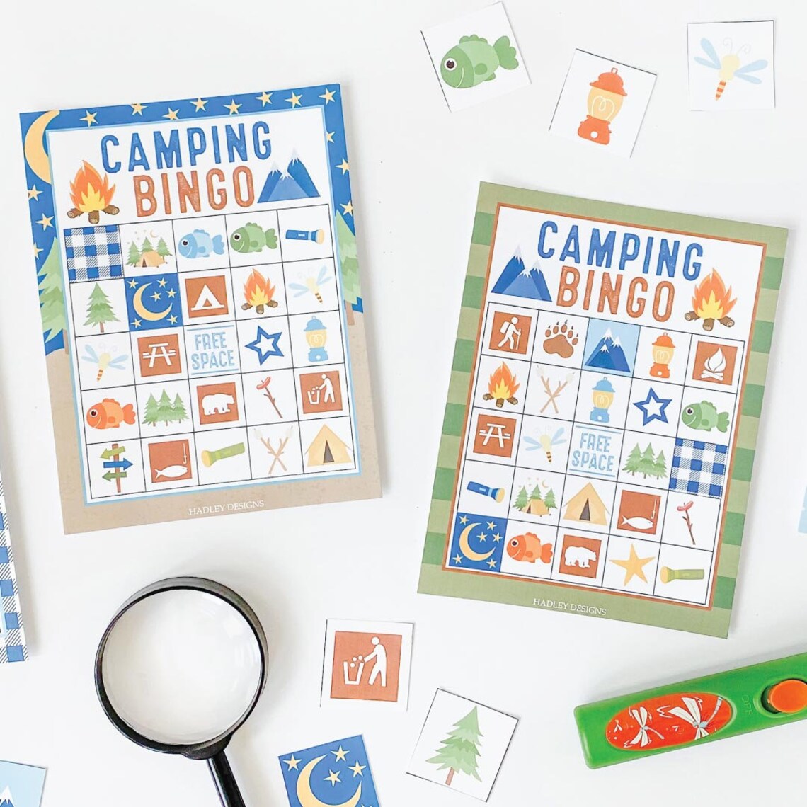 Camping Bingo Cards Printable, Woodland Game for Baby Shower, Nature ...