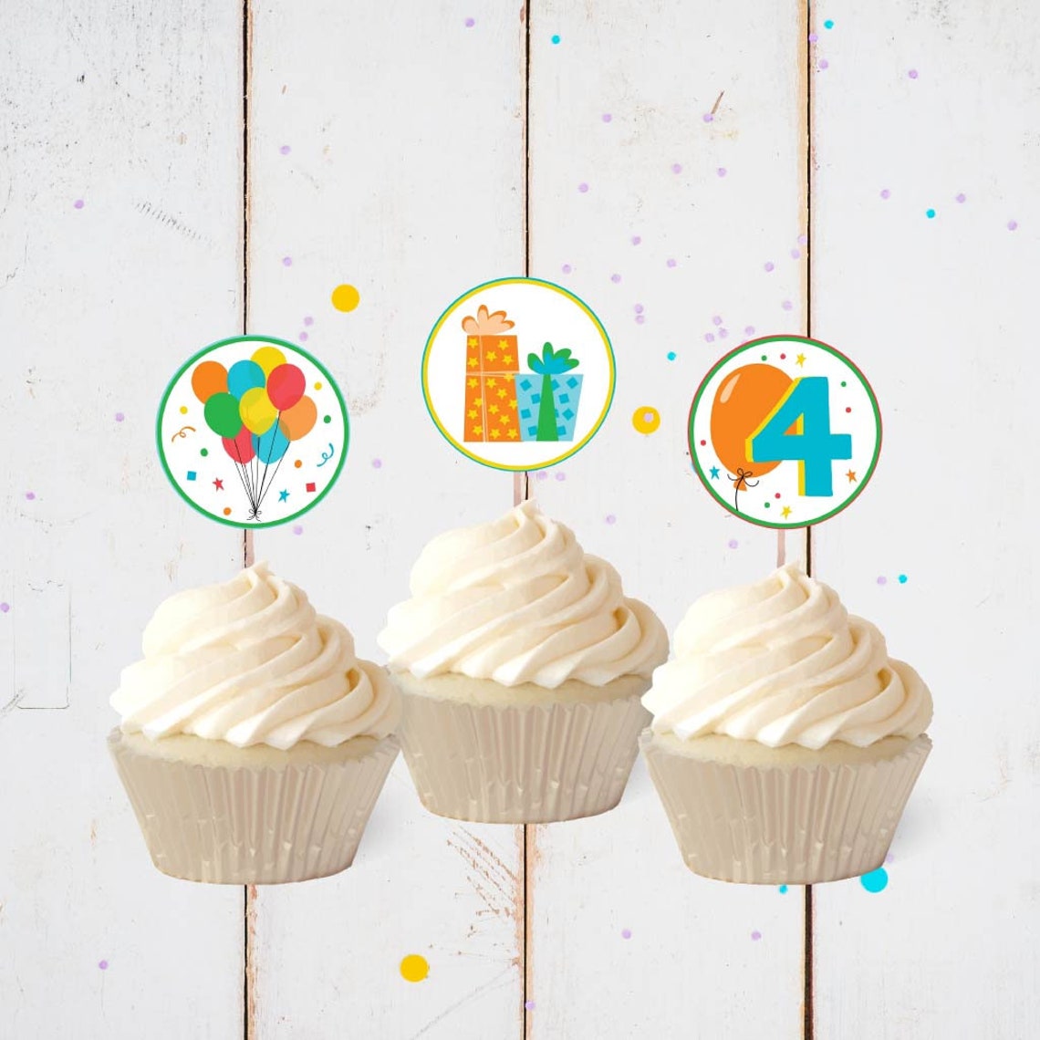 Birthday Cupcake Topper Printable Custom Cupcake Topper | Etsy