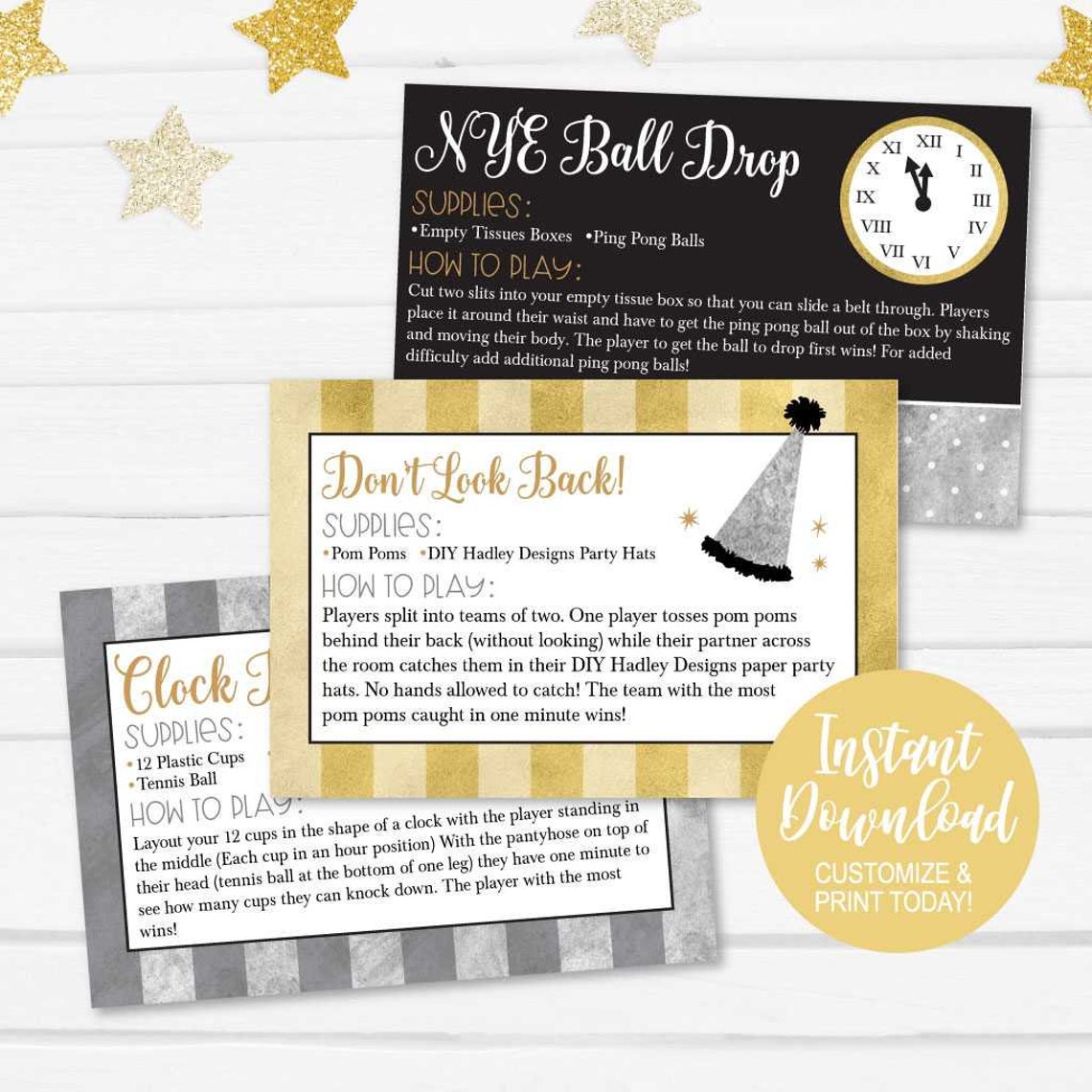 Minute to Win It Printable Minute to Win It New Years Eve | Etsy