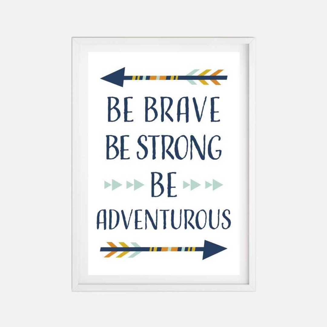 Be Brave Be Strong Be Adventurous Wall Art Template -Be Brave Be Strong ...