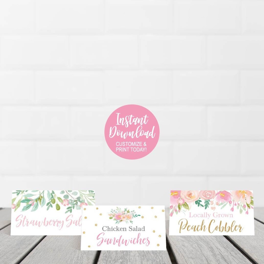 Editable Instant Download Food Label, Printable Food Label, Party ...