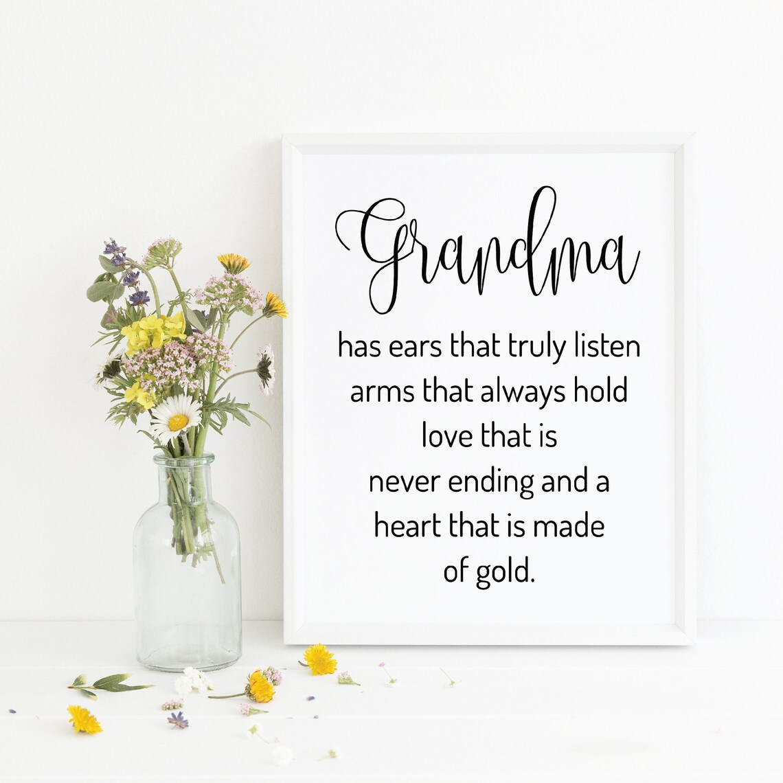 Grandma Has Ears That Truly Listen, Mother's Day Gift, Mother's Day ...