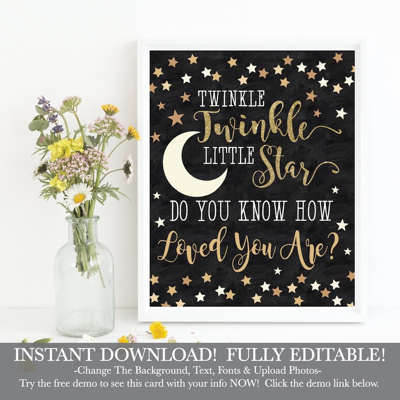 Twinkle Twinkle Little Star You'll Never Know How Loved | Etsy