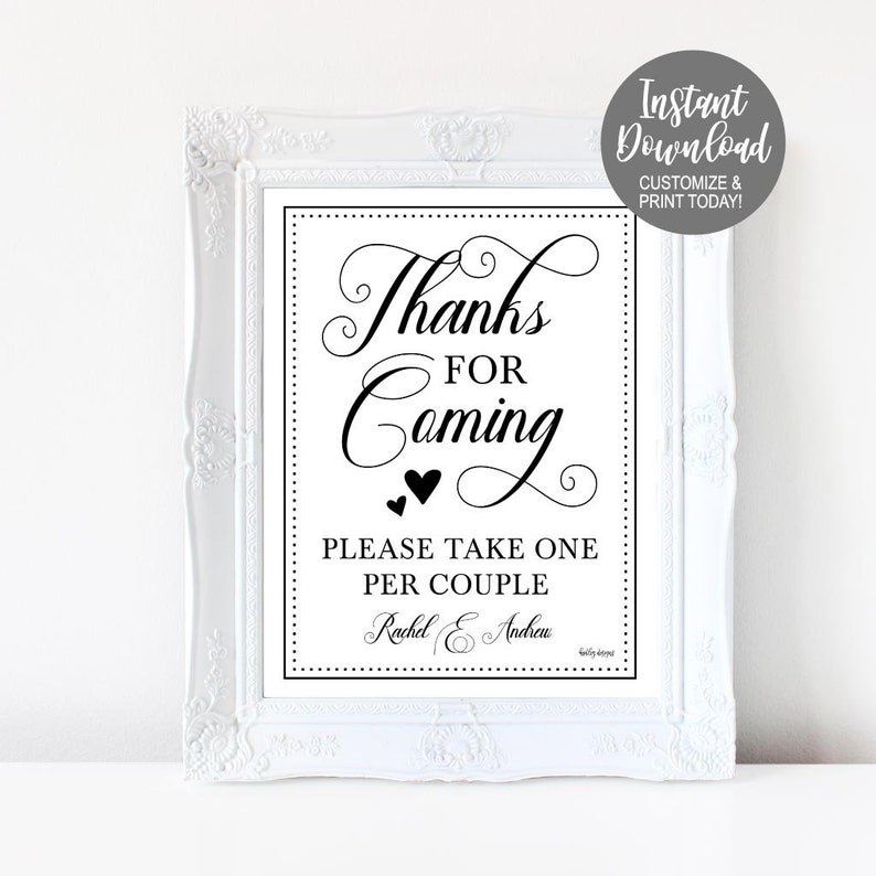 Favor Sign Template Printable Favor Sign Custom Favor Sign - Etsy